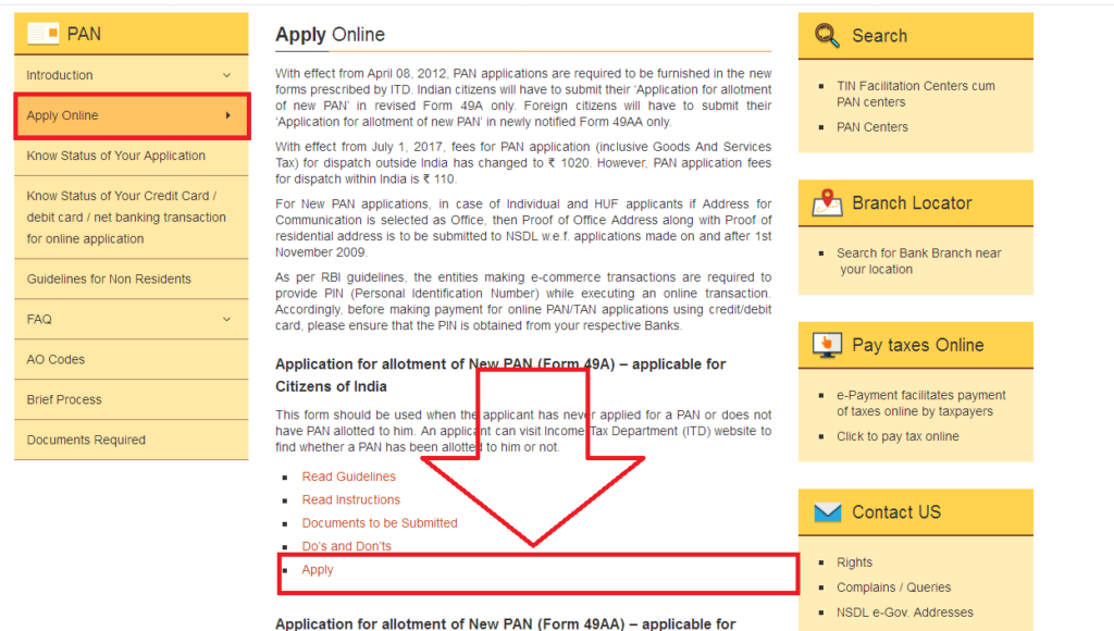 New Stapes: How to Apply for Online PAN Card - Business League